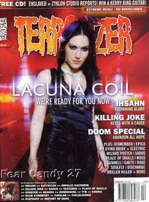 Terrorizer' - Issue 143, April 2006 - Lacuna Coil On Front Cover – Rare Records