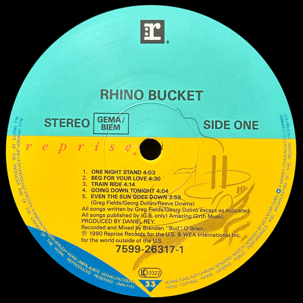 Rhino Bucket - Rare Records Au