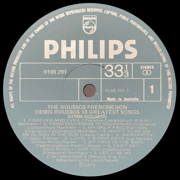 The Roussos Phenomenon - Rare Records Au