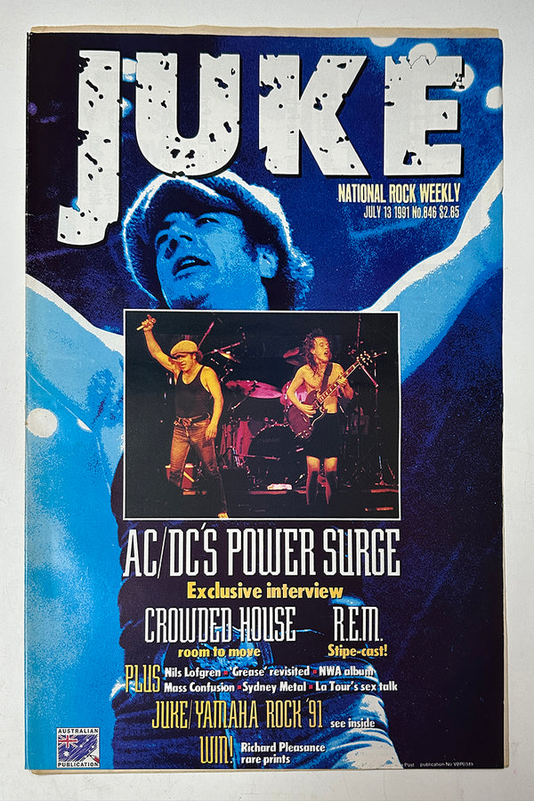 Juke - 1st February 1991 - Issue #846 - AC/DC On Cover - Rare Records Au