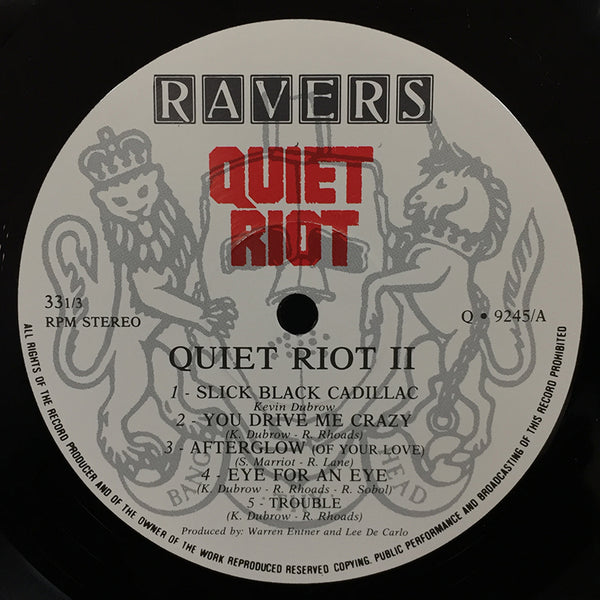 Quiet Riot II - Rare Records Au