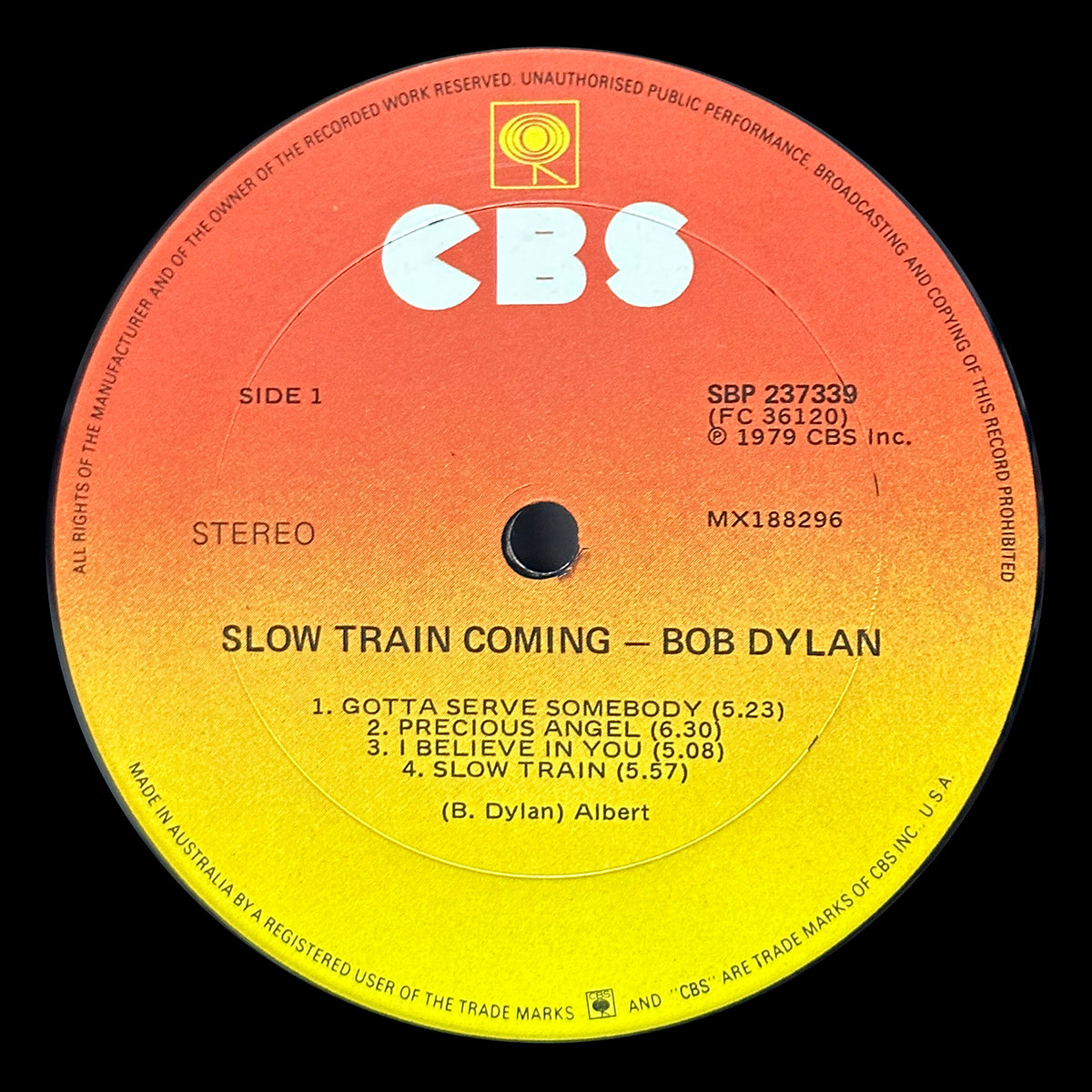 Slow Train Coming - Rare Records Au