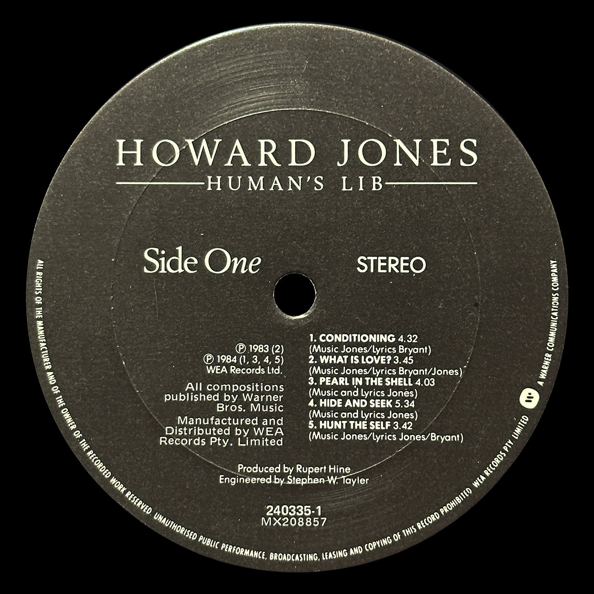 Human's Lib - Rare Records Au