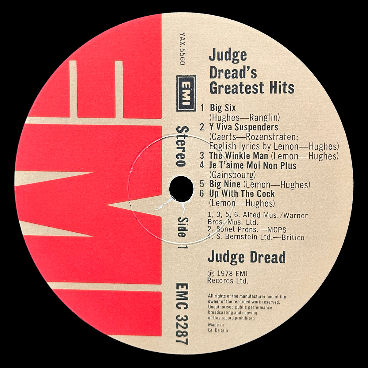 Judge Dread's Greatest Hits - Rare Records Au