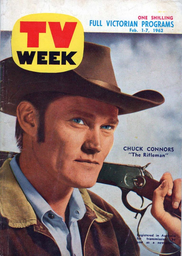 TV Week - 1st-7th February 1962 - Chuck Connors On Cover – Rare Records