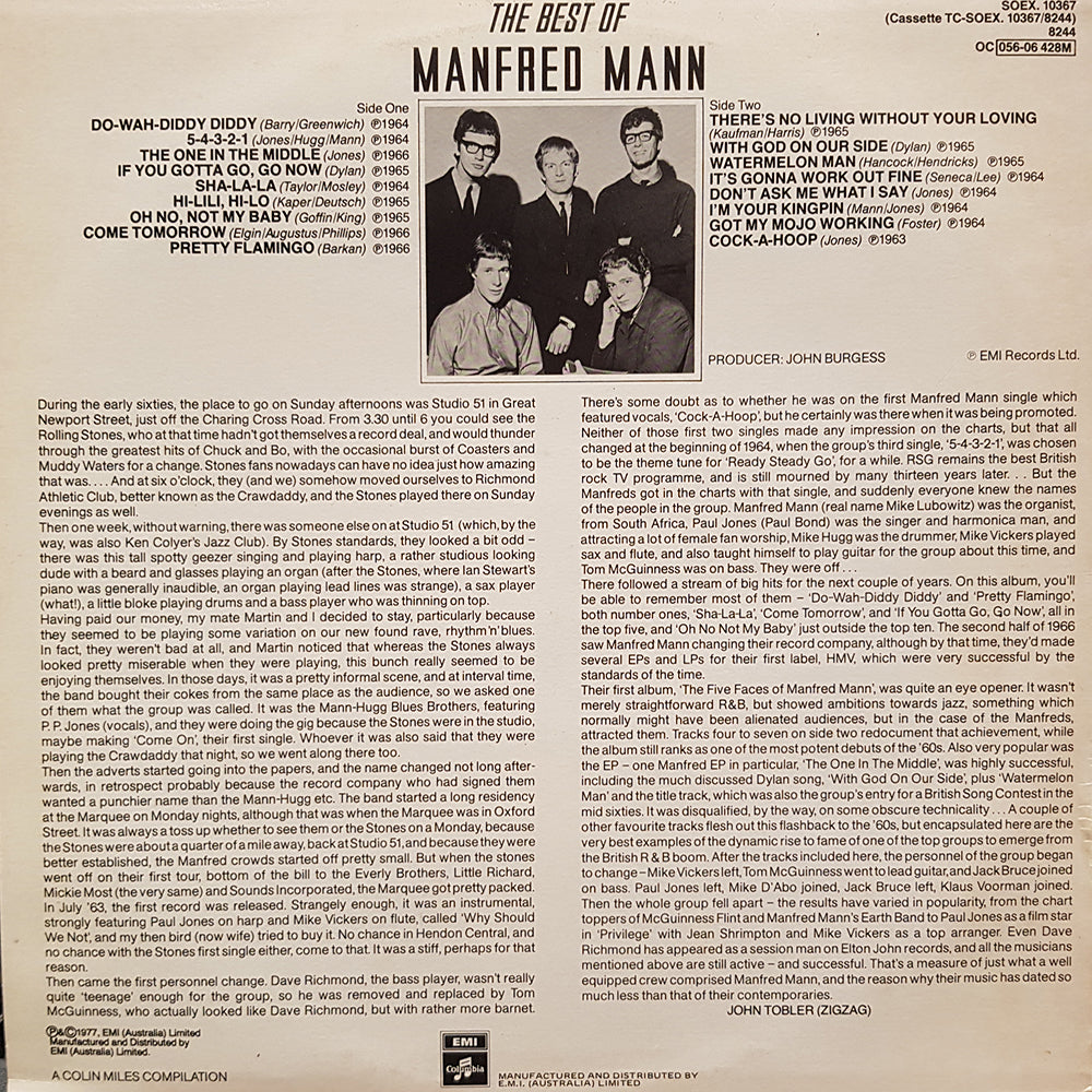 The Best Of Manfred Mann - Rare Records Au