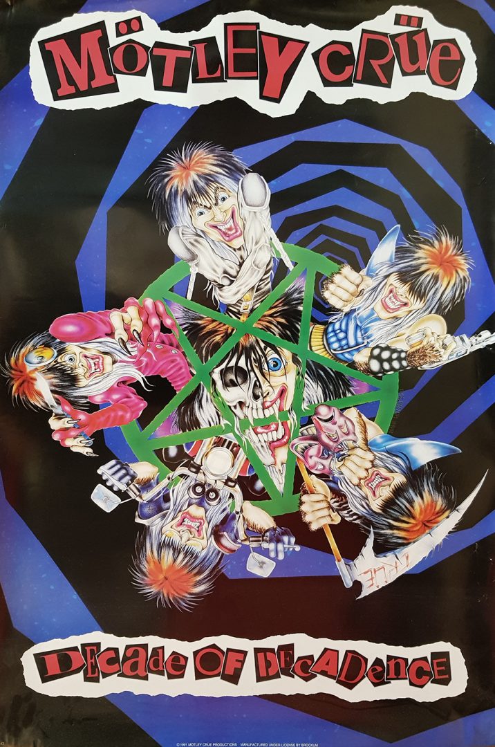 Decade Of Decadence Cartoon Poster – Rare Records