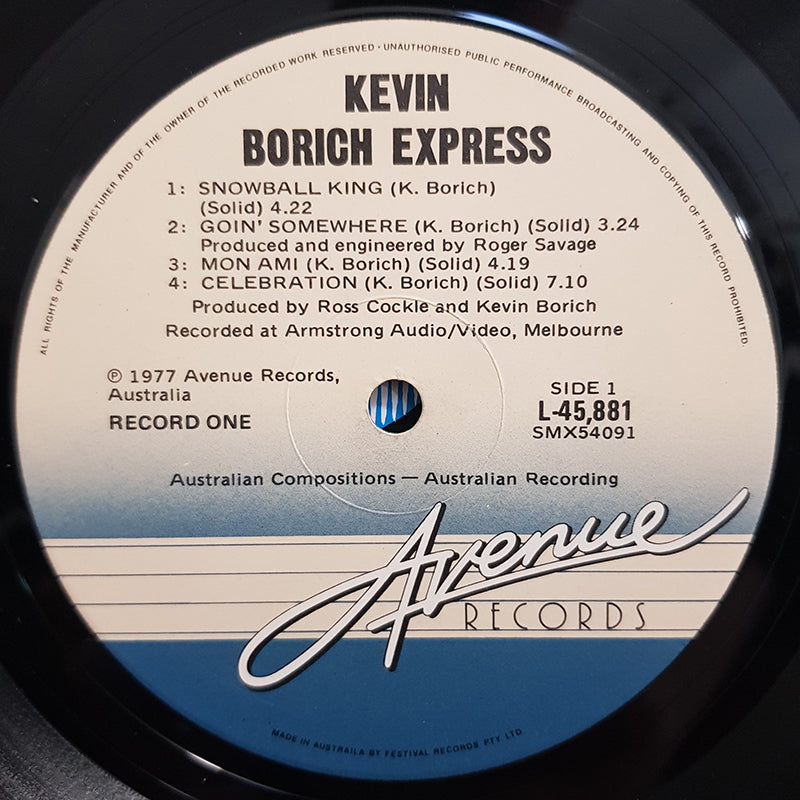 Kevin Borich Express - Rare Records Au