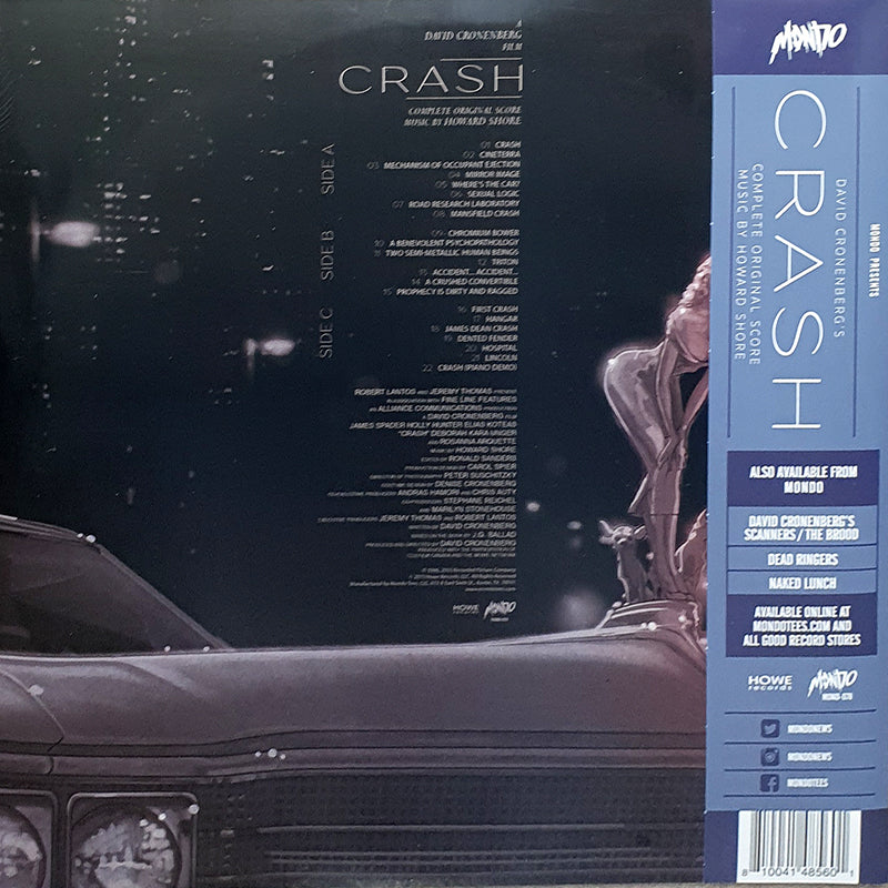 David Cronenberg's Crash - Original Motion Picture Soundtrack - Rare ...