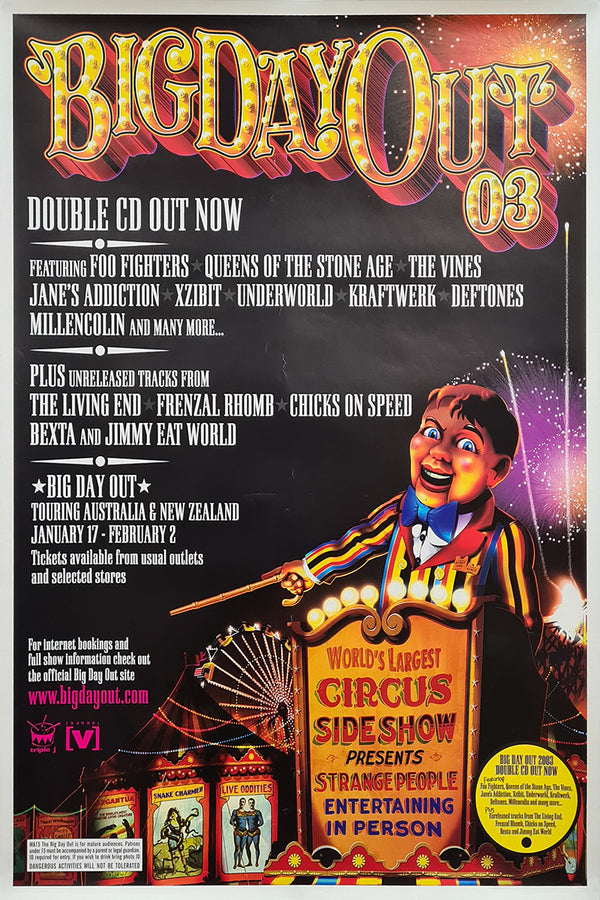 Big Day Out 2003 CD Poster - Rare Records Au