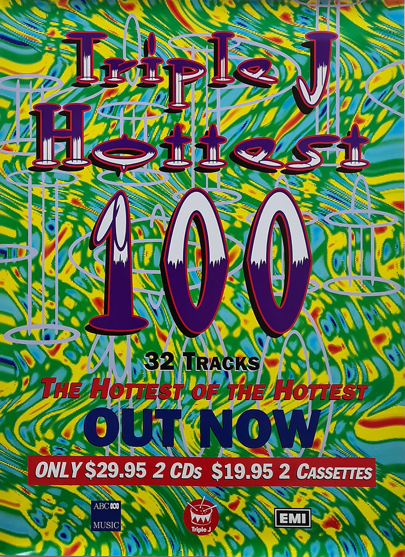 'Triple J Hottest 100 (The Hottest Of The Hottest)' Poster – Rare Records