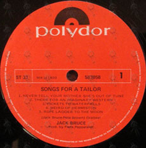 Songs For A Tailor - Rare Records Au