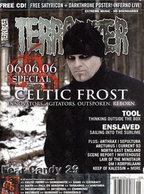 Terrorizer' - Issue 145, June 2006 - Tom Gabriel Fischer On Front Cove ...