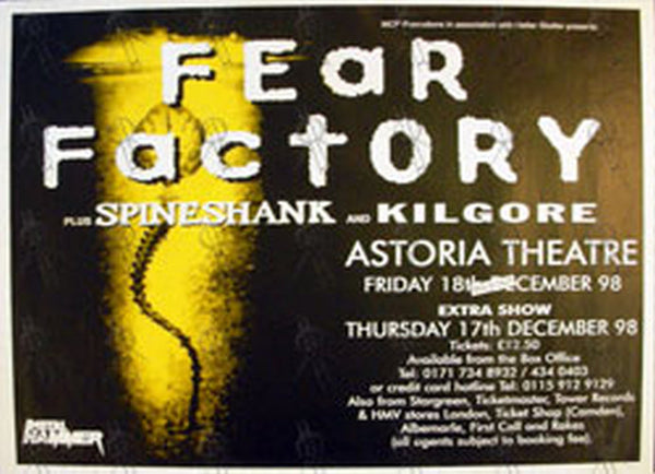 U.K. December 1998 Shows Poster - Rare Records Au