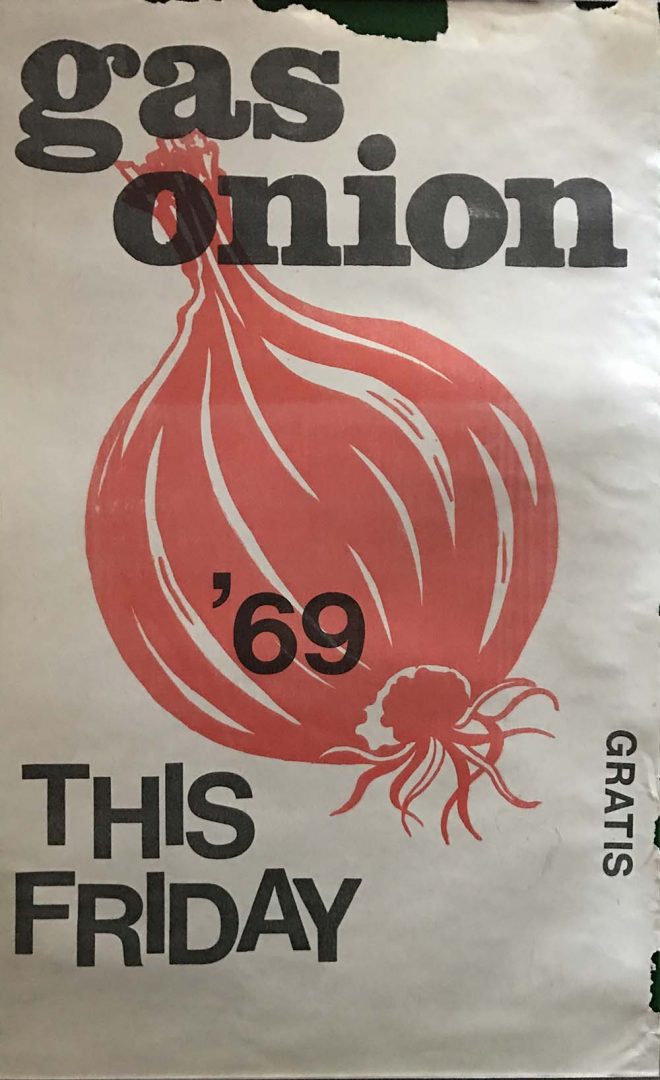 Gas Onion '69 Dance White Poster - Rare Records Au