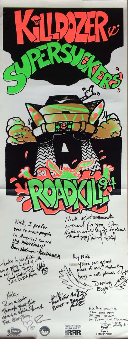 Roadkill 1994 Australian Tour Poster - Rare Records Au