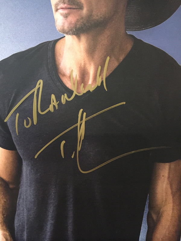 Tim McGraw Signed 2019 Tour Poster - Rare Records Au