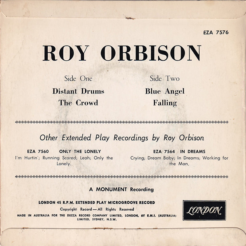 Roy Orbison - Rare Records Au