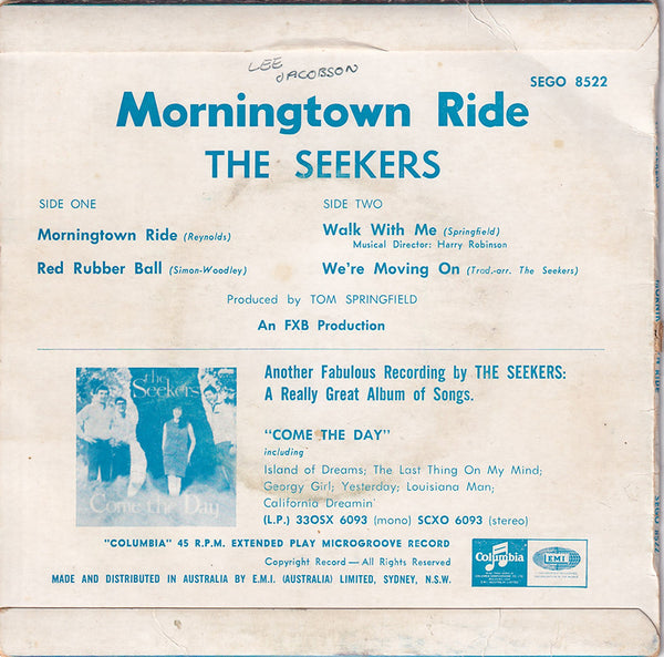 Morningtown Ride - Rare Records Au