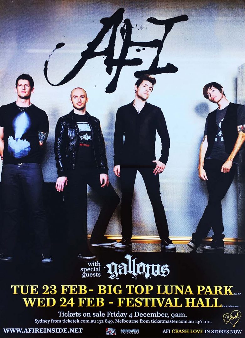 2010 Australian Soundwave Sideshows Tour Poster - Rare Records Au