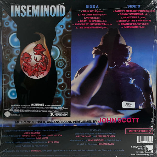 Inseminoid (Original Motion Picture Soundtrack) - Rare Records Au