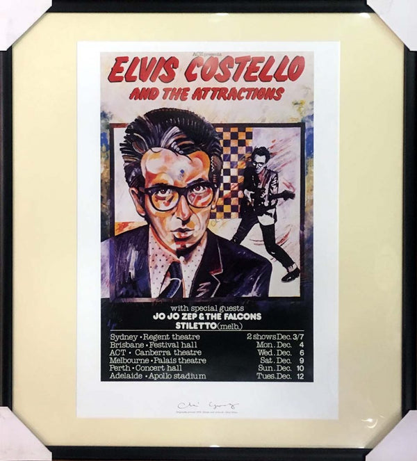 1978 Australian Tour Custom Framed Poster - Rare Records Au