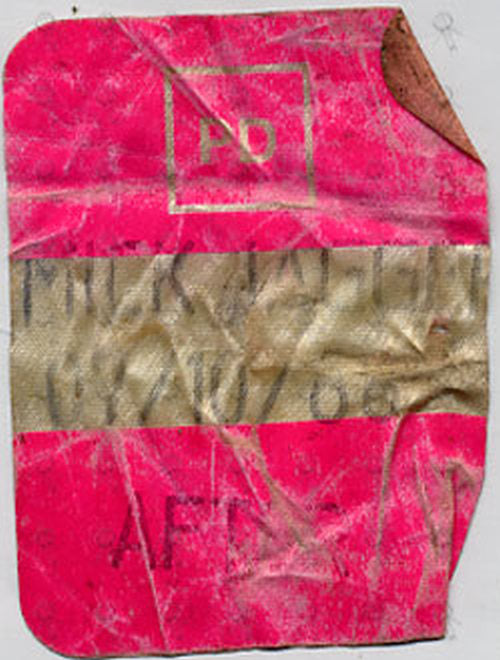 Australian 1988 Tour After Show Cloth Sticker Pass – Rare Records