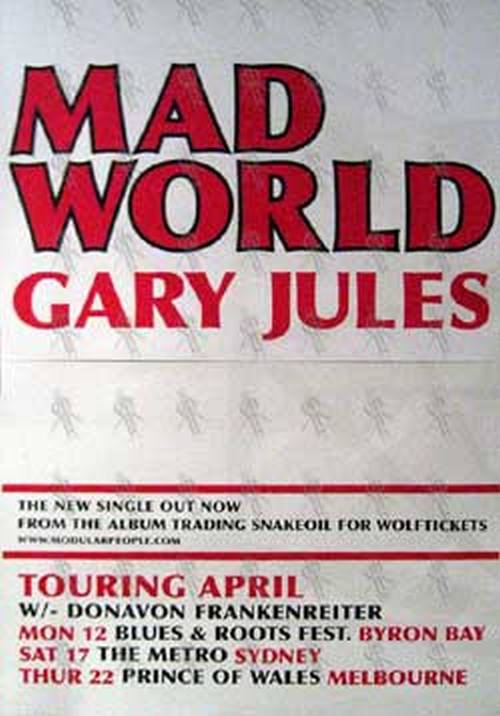 Mad World' 2004 Australian Tour Poster - Rare Records Au