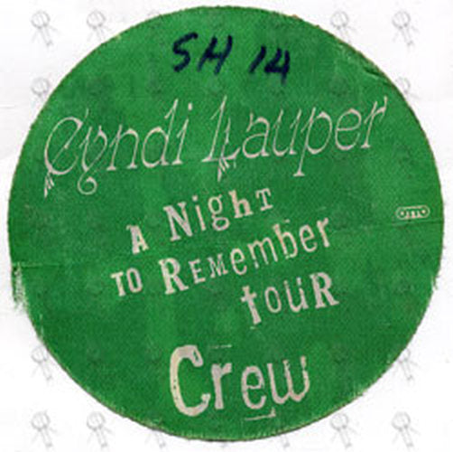 A Night To Remember Tour' Used Crew Cloth Sticker Pass - Rare Records Au