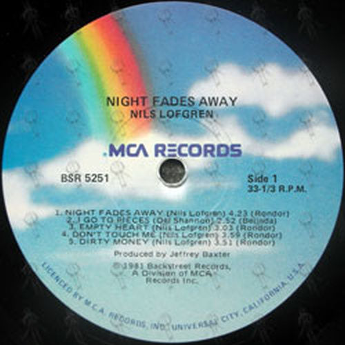 Night Fades Away - Rare Records Au