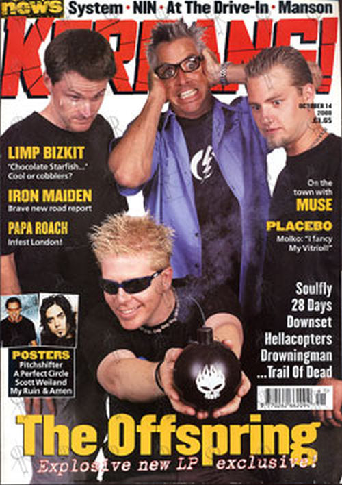 Kerrang!' - 14th October 2000 - The Offspring On Cover - Rare Records Au