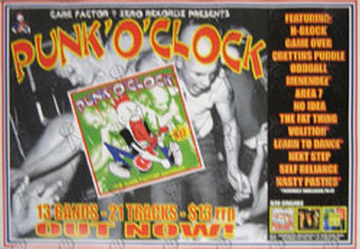 Punk O'Clock' Compilation Poster - Rare Records Au