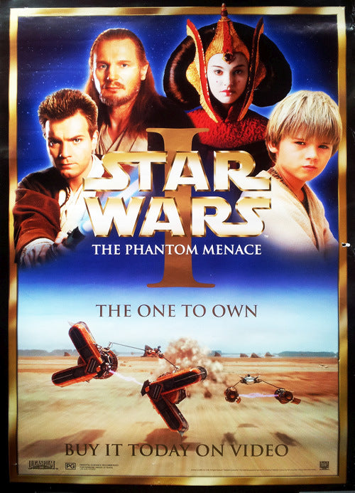 The Phantom Menace Video Release Promo Poster - Rare Records Au