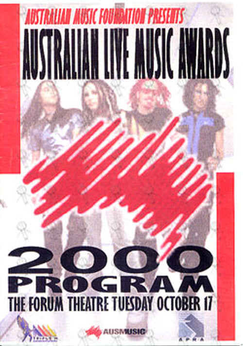 2000 Australian Live Music Awards Program – Rare Records