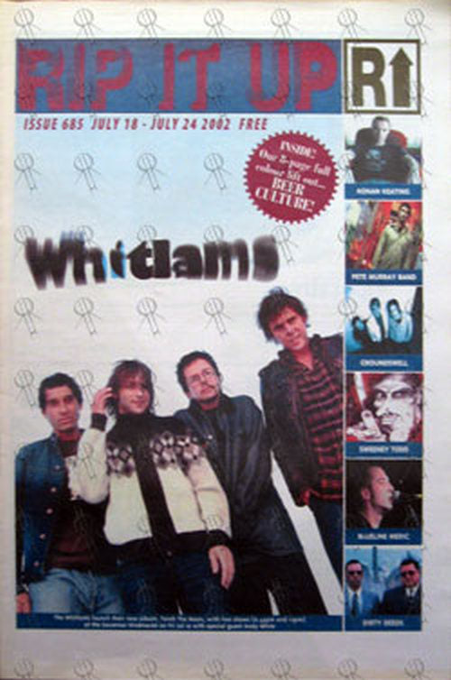 Rip It Up - 18th July 2002 - Issue #685 - The Whitlams On Cover - Rare ...