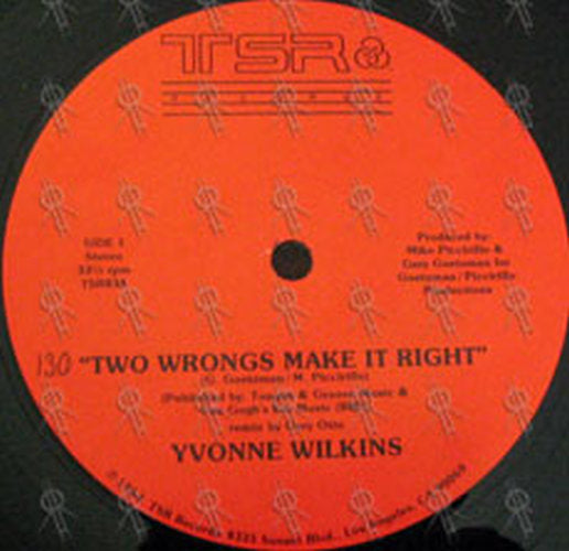 Two Wrongs Make It Right & Back To Love - Rare Records Au