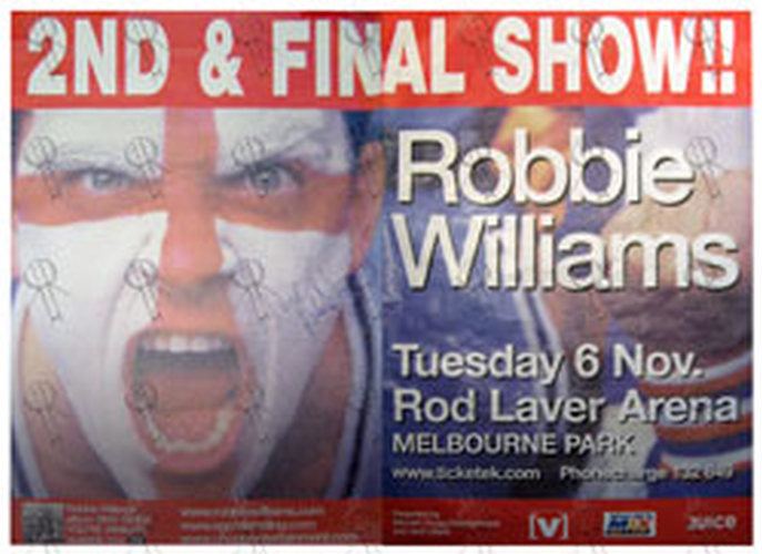 6th November 2003, Rod Laver Arena, Melbourne Show Poster - Rare Records Au